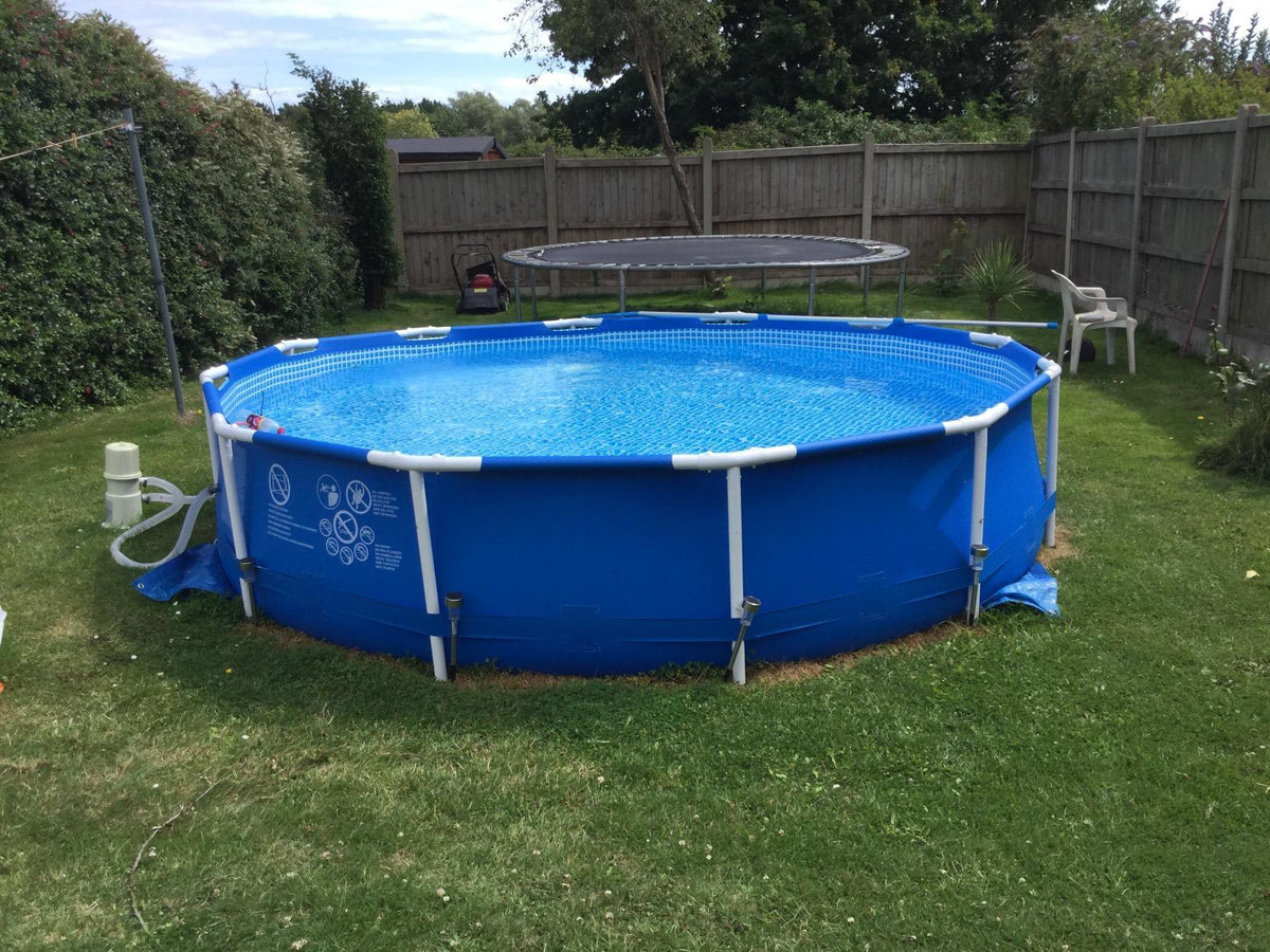 Metal Frame Swimming Frame Pool 5 IN 1 Round Frame Pool With Pool Acce ...